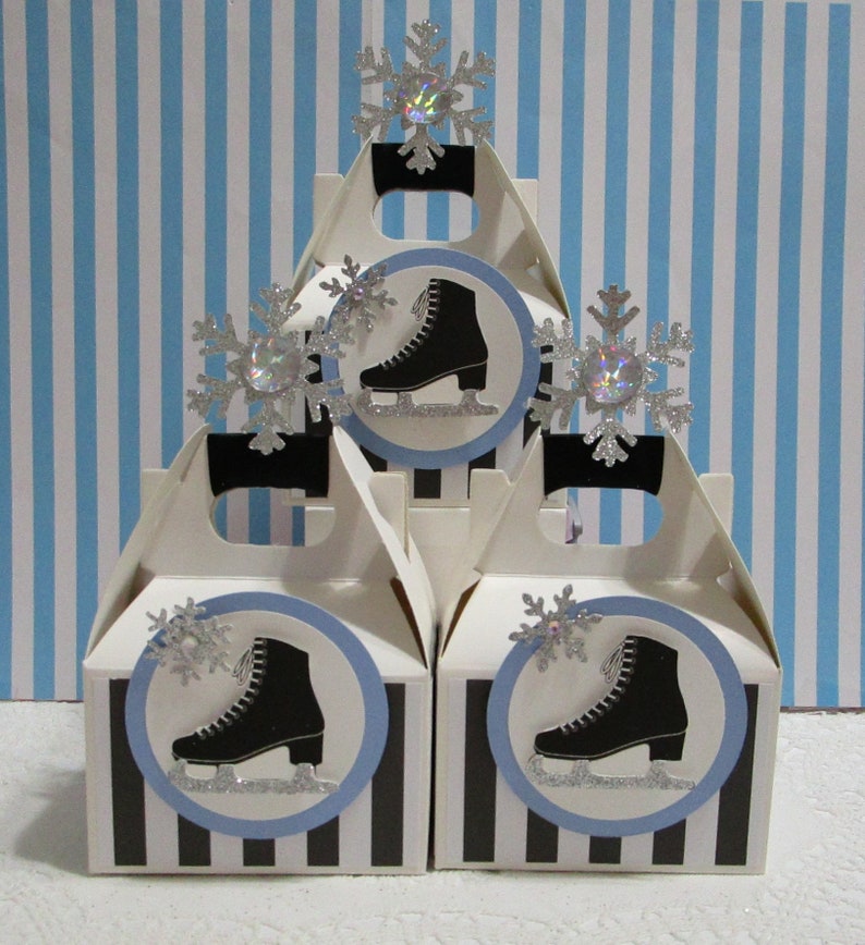 Ice Skate Favor Boxes Ice Skate Party Favors Skate Favor | Etsy