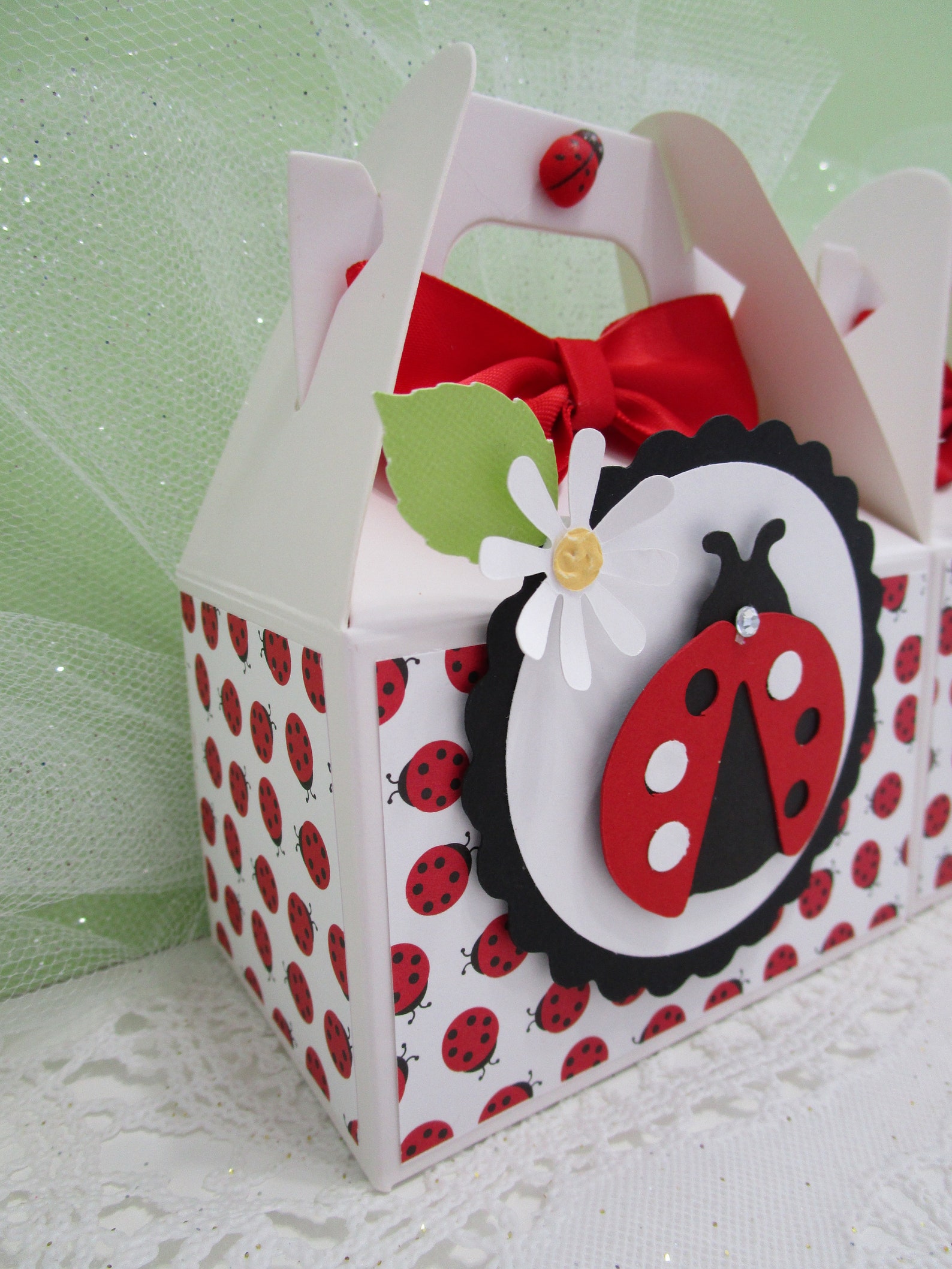 Ladybug Favor Boxes Pink Ladybug Favor Boxes Ladybug - Etsy