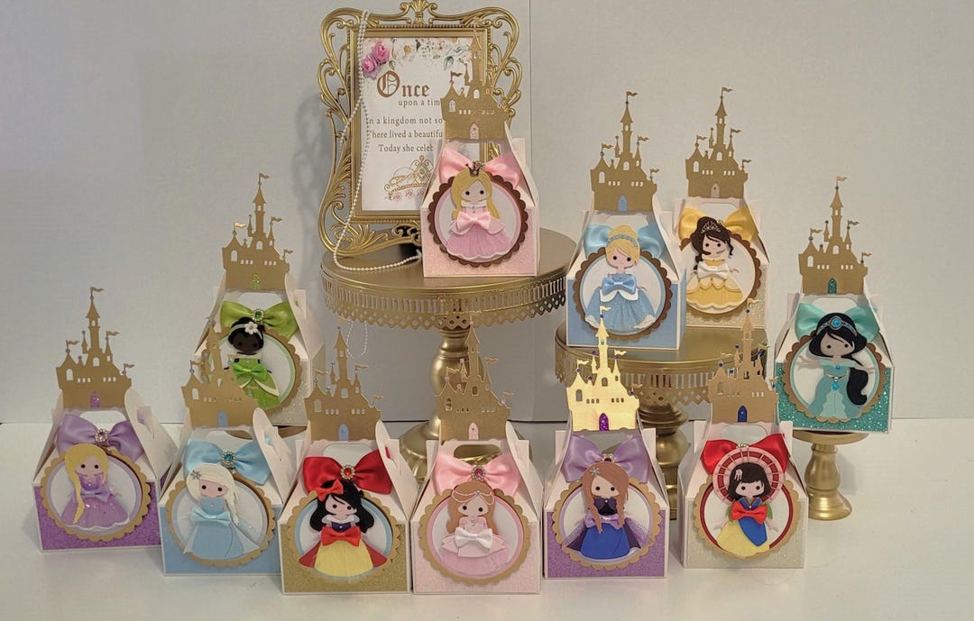 Princess Favor Boxes/ Princess Birthday Party Boxes/ Princess Party ...