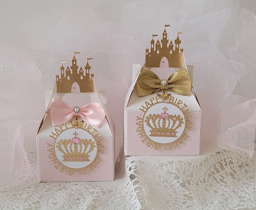 Princess Favor Boxes, Pink Princess Favor Boxes, Princess Party Favors ...