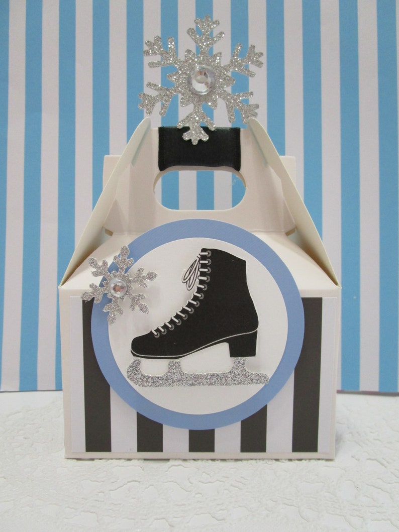 Ice Skate Favor Boxes Ice Skate Party Favors Skate Favor | Etsy
