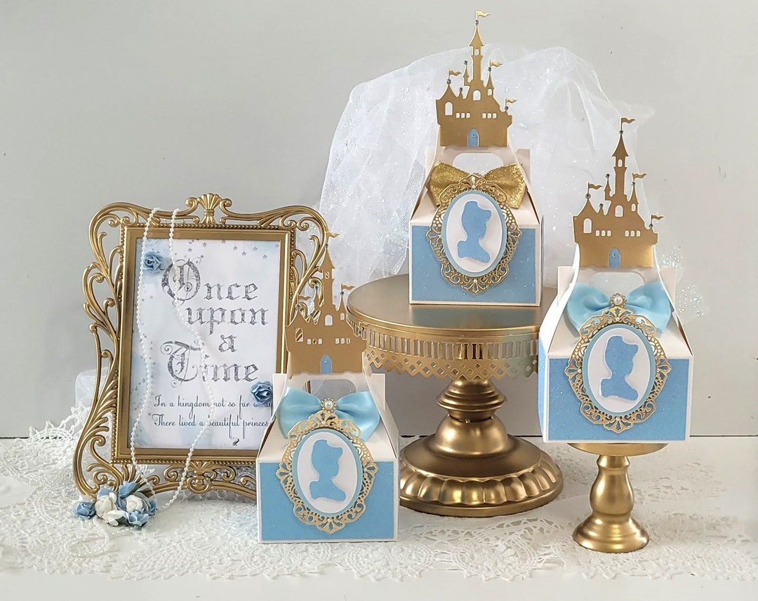 Princess Favor Boxes/cinderella Castle Favor Boxes/ Cinderella Party ...