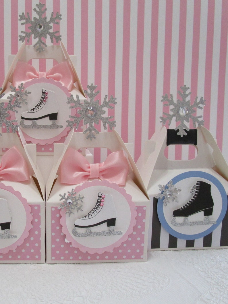 Ice Skate Favor Boxes Ice Skate Party Favors Skate Favor | Etsy