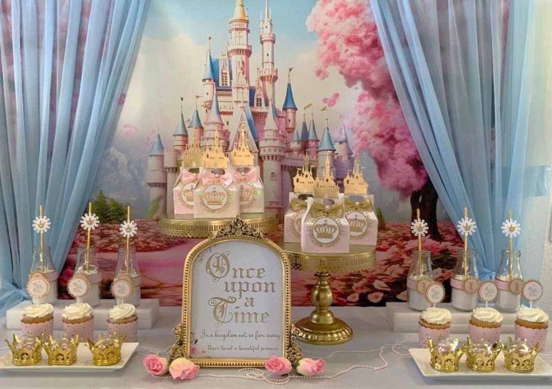 Princess Favor Boxes/once Upon A Time Party/princess Gold and Pink ...