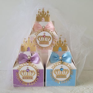 Princess Favor Boxes, Pink Princess Favor Boxes, Princess Party Favors ...