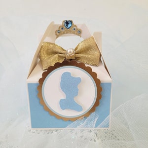 Cinderella Gold Tiara Favor Boxes/cinderella Silhouette Gold Favor ...