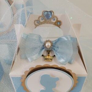 Cinderella Gold Tiara Favor Boxes/cinderella Silhouette Gold Favor ...