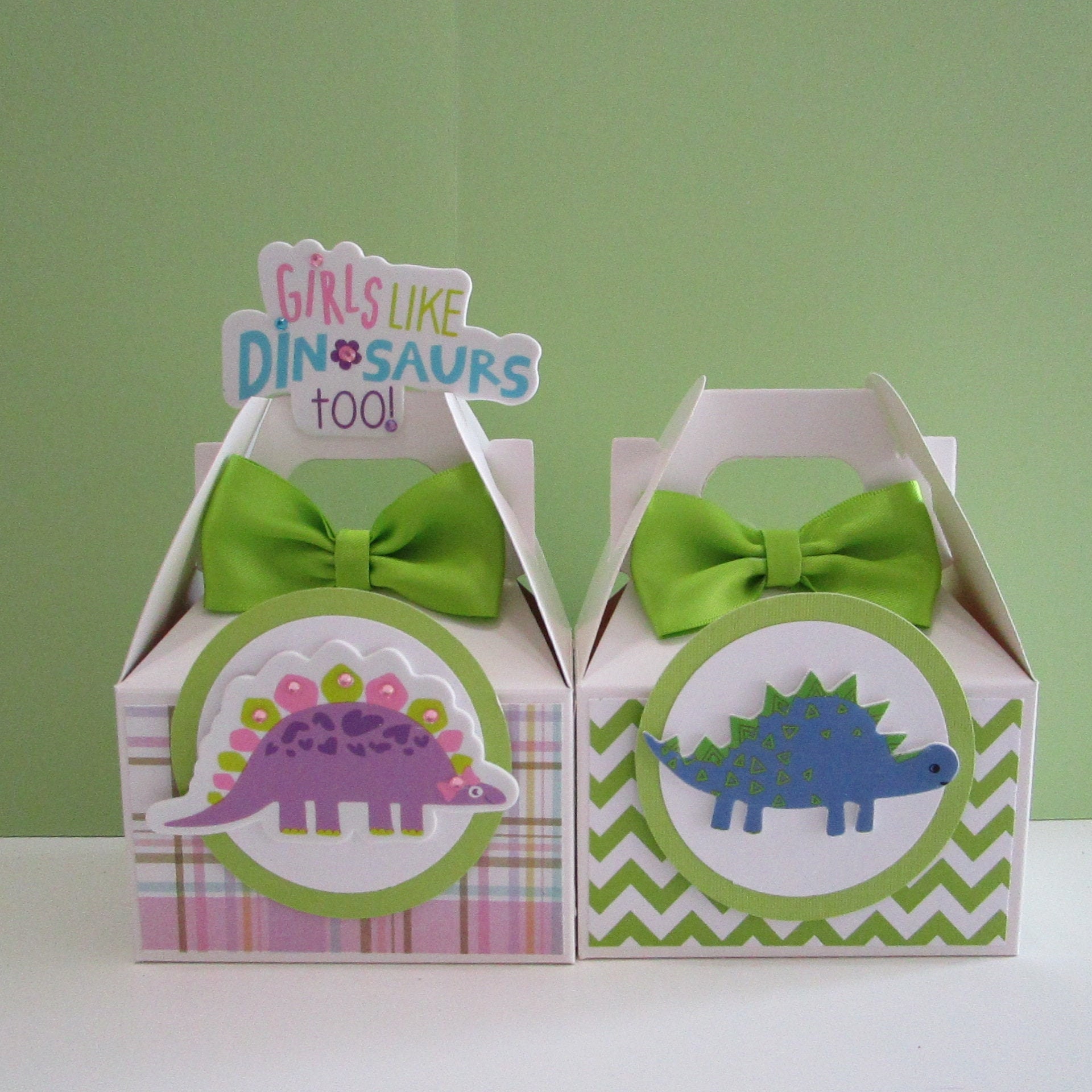 Dinosaur Favor Boxes Girl Dinosaur Favor Boxes Cute Dinosaur | Etsy