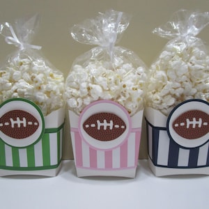 Football Popcorn Favor Boxes Football Favor Boxes Football - Etsy