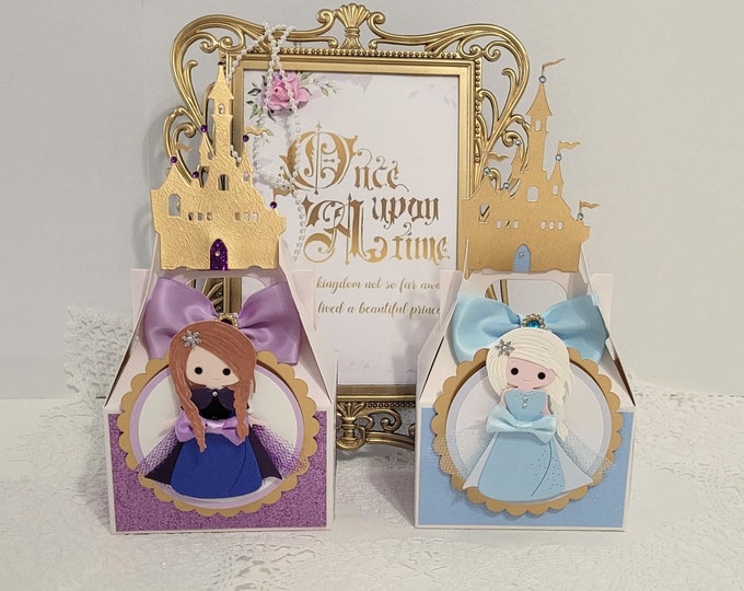 Elsa and Anna Favor Boxes/elsa and Anna Dress Favor Boxes/frozen Favor ...