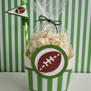 Football Popcorn Favor Boxes Football Favor Boxes Football - Etsy