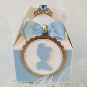Cinderella Gold Tiara Favor Boxes/cinderella Silhouette Gold Favor ...