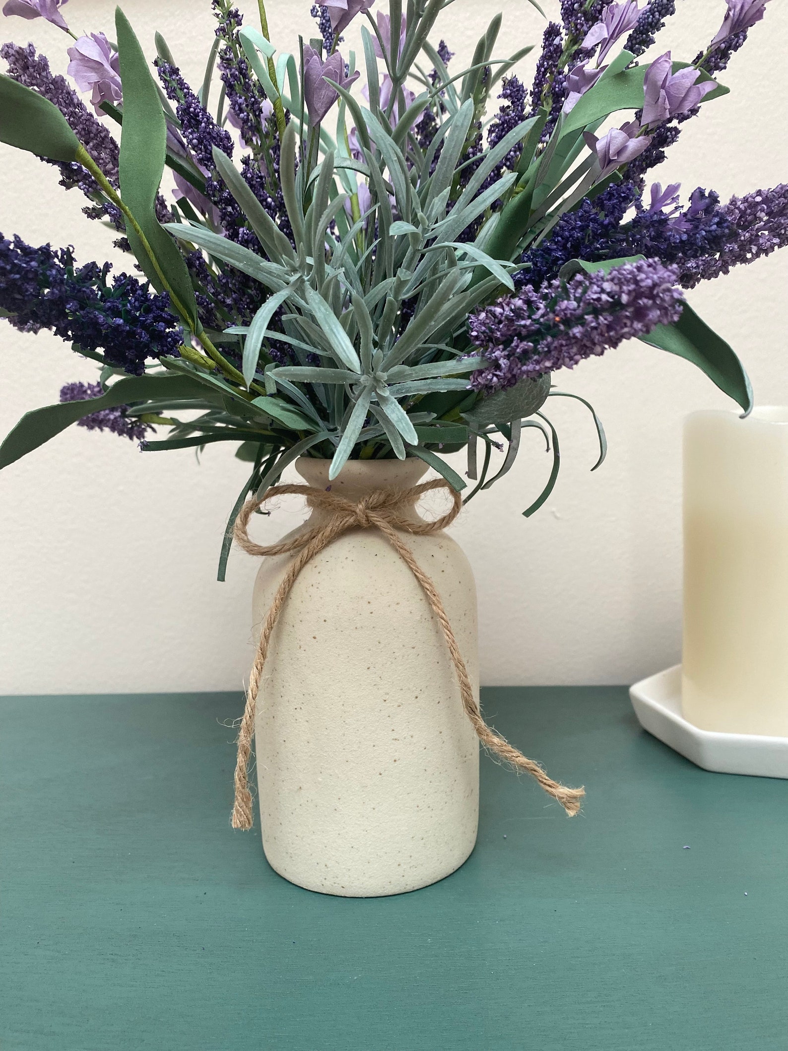 Lavender Vase Arrangement Spring Table Centerpiece Lavender - Etsy