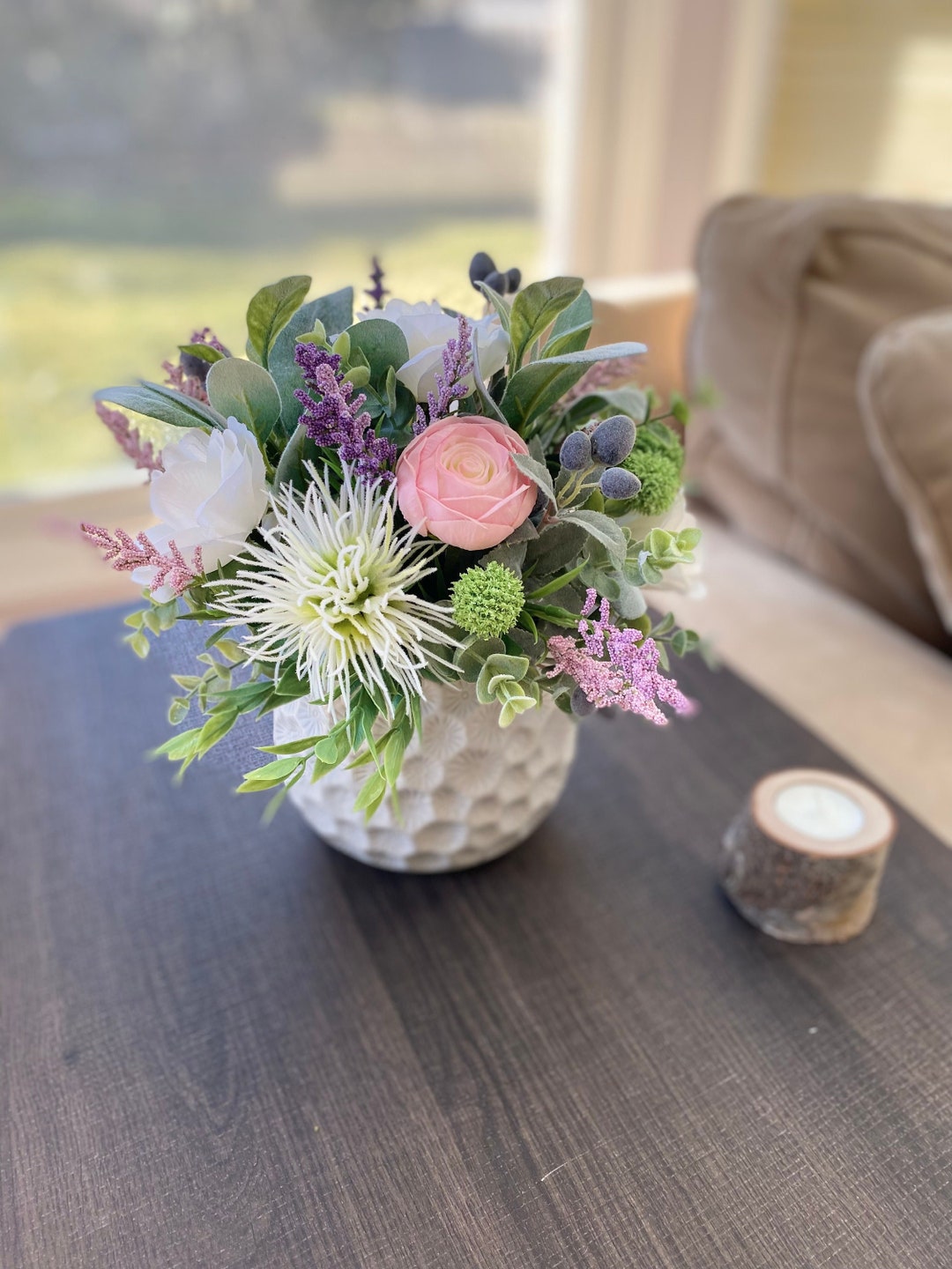 Table Centerpiece, Spring Table Decor, Floral Arrangement, Easter ...