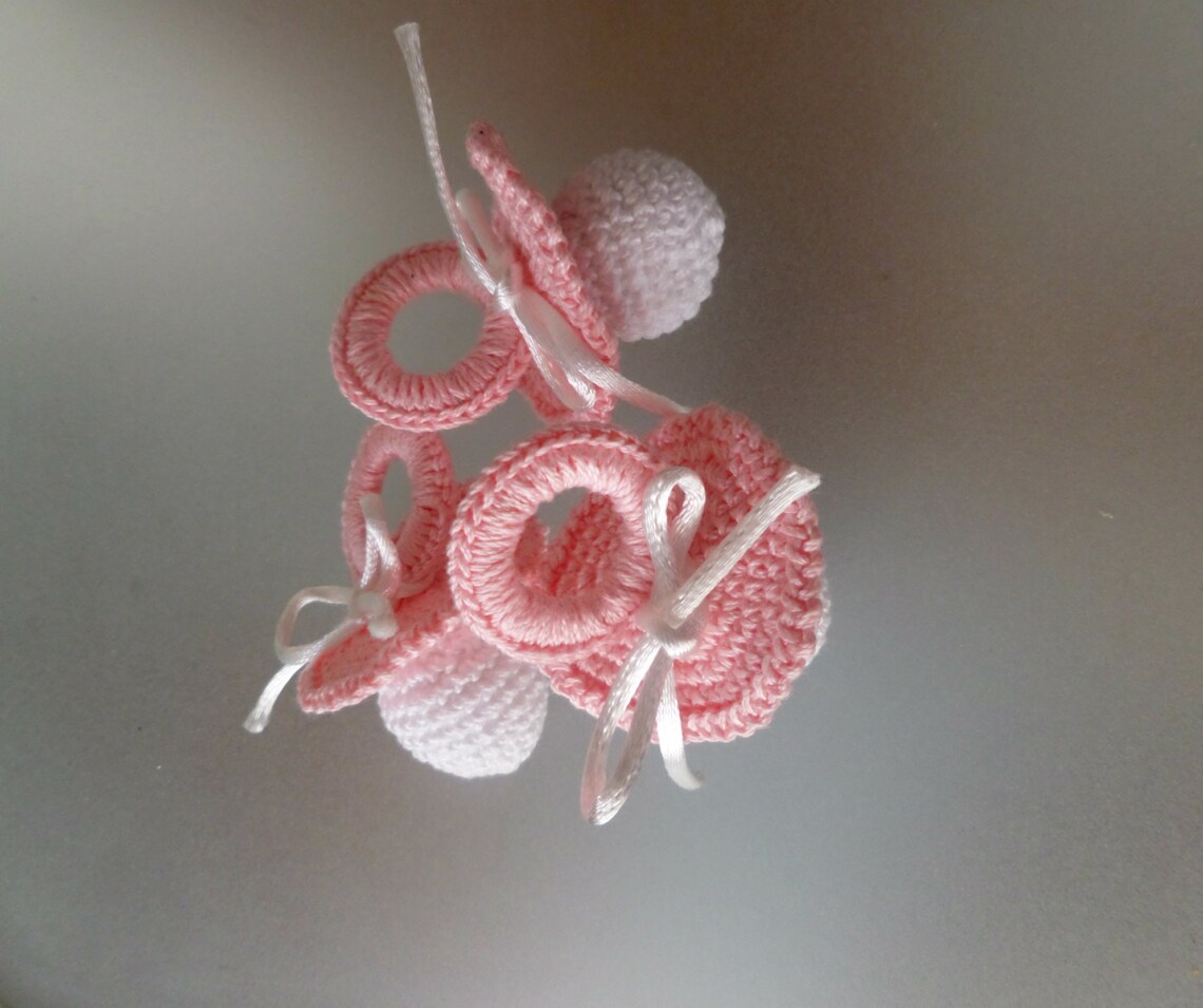 Miniature Crochet Handmade Baby Pacifier Favor/ Pacifier Baby Shower ...