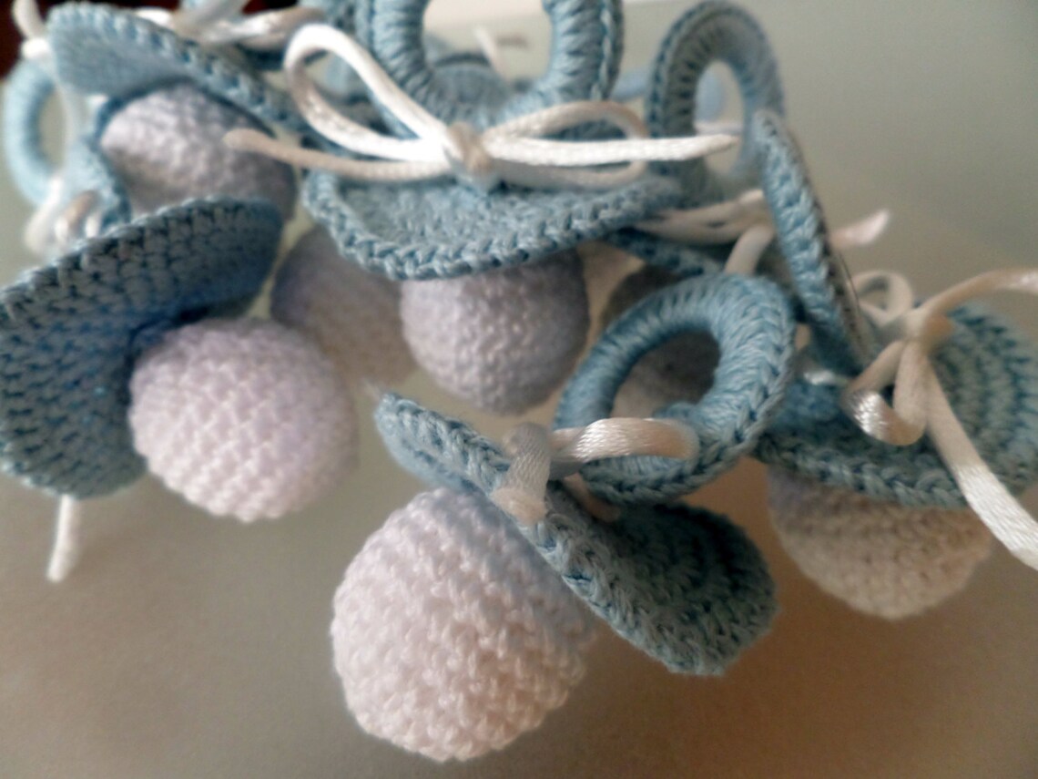 Miniature Crochet Handmade Baby Pacifier Favor/ Pacifier Baby Shower ...