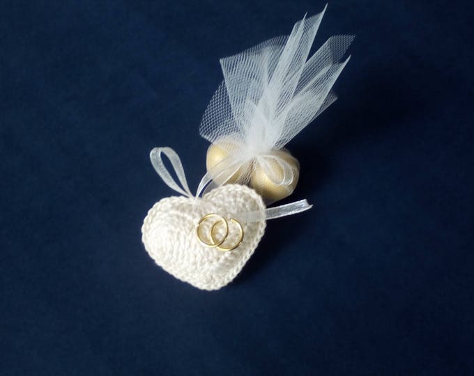 Ivory Handmade Crochet Puffy Hearts, Hearts Wedding Decoration ...