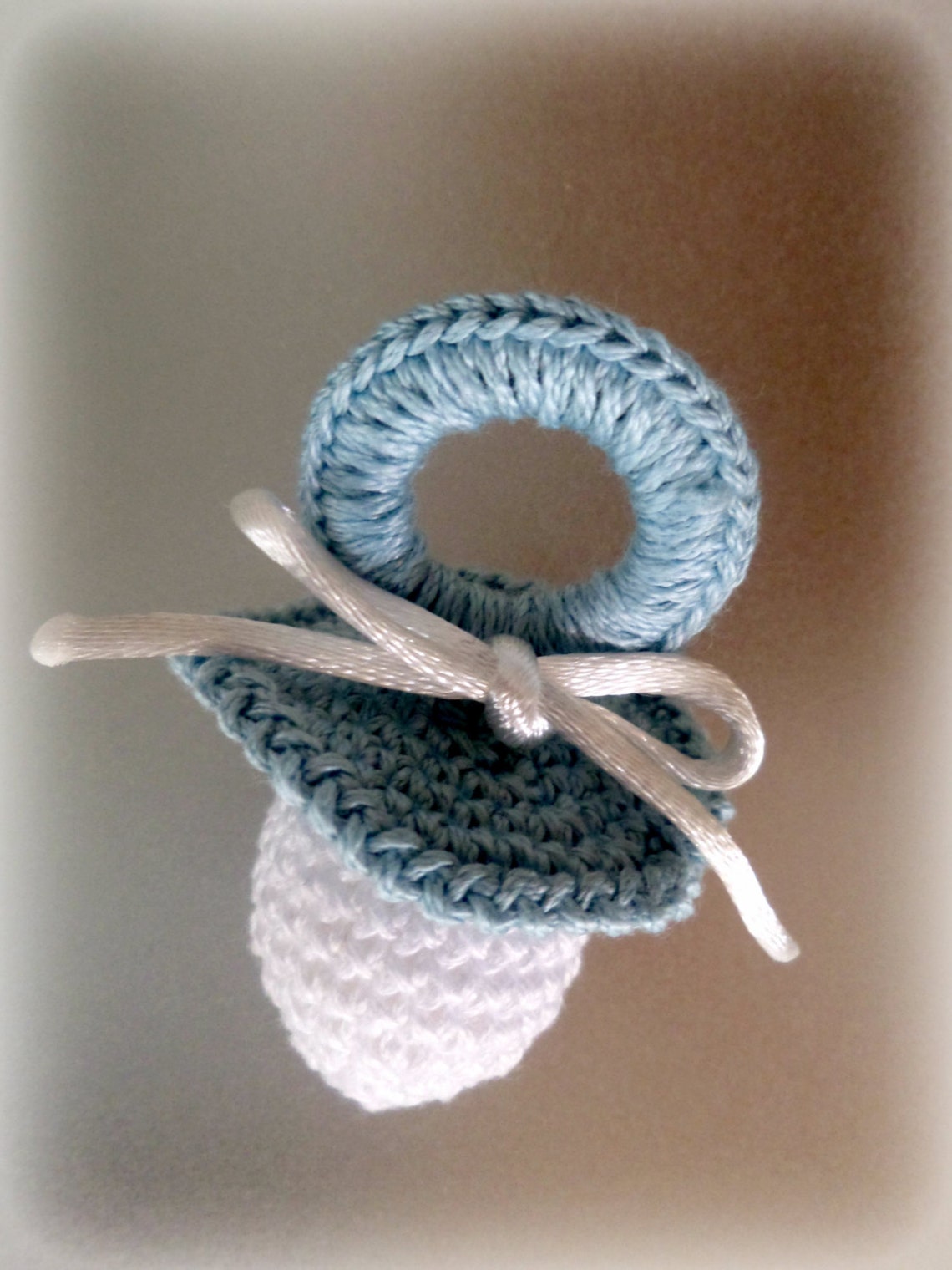 Miniature Crochet Handmade Baby Pacifier Favor/ Pacifier Baby Shower ...