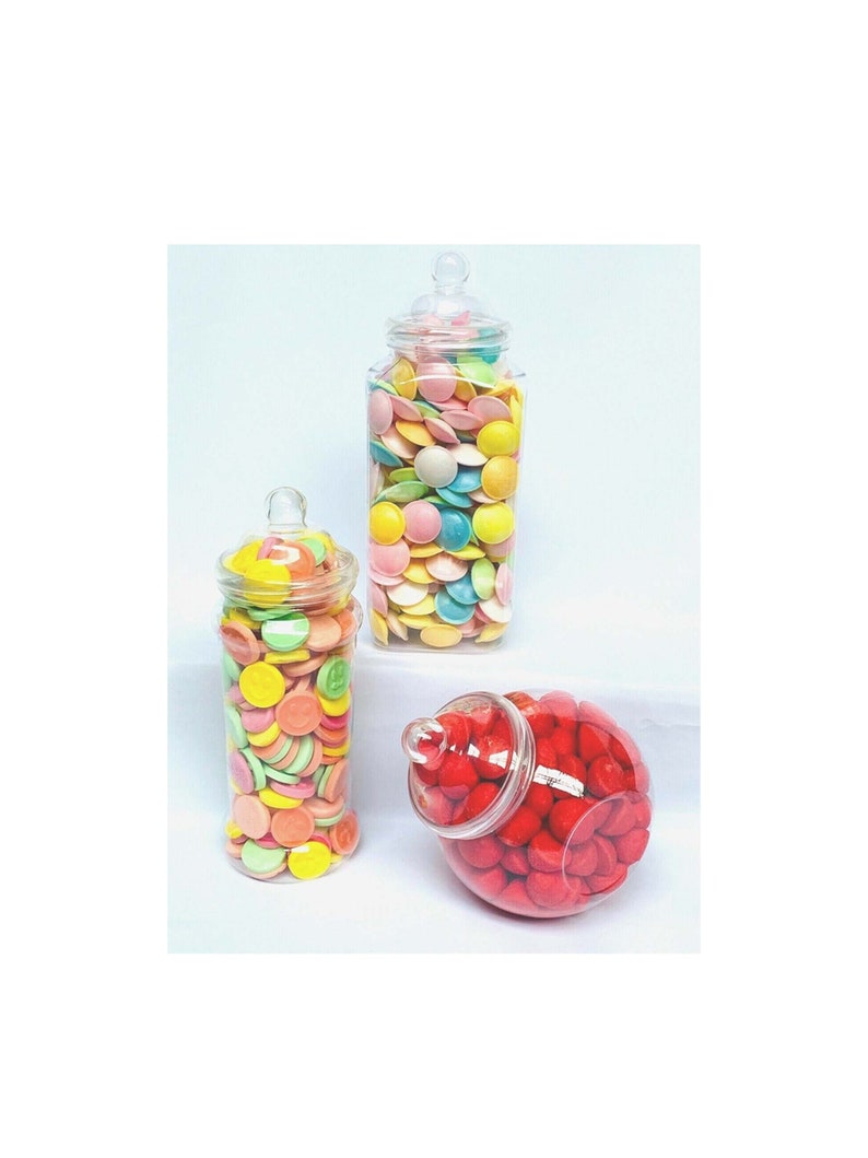 3 Large Plastic Sweet Jars for Truly Sweet Candy Buffet Sweet - Etsy
