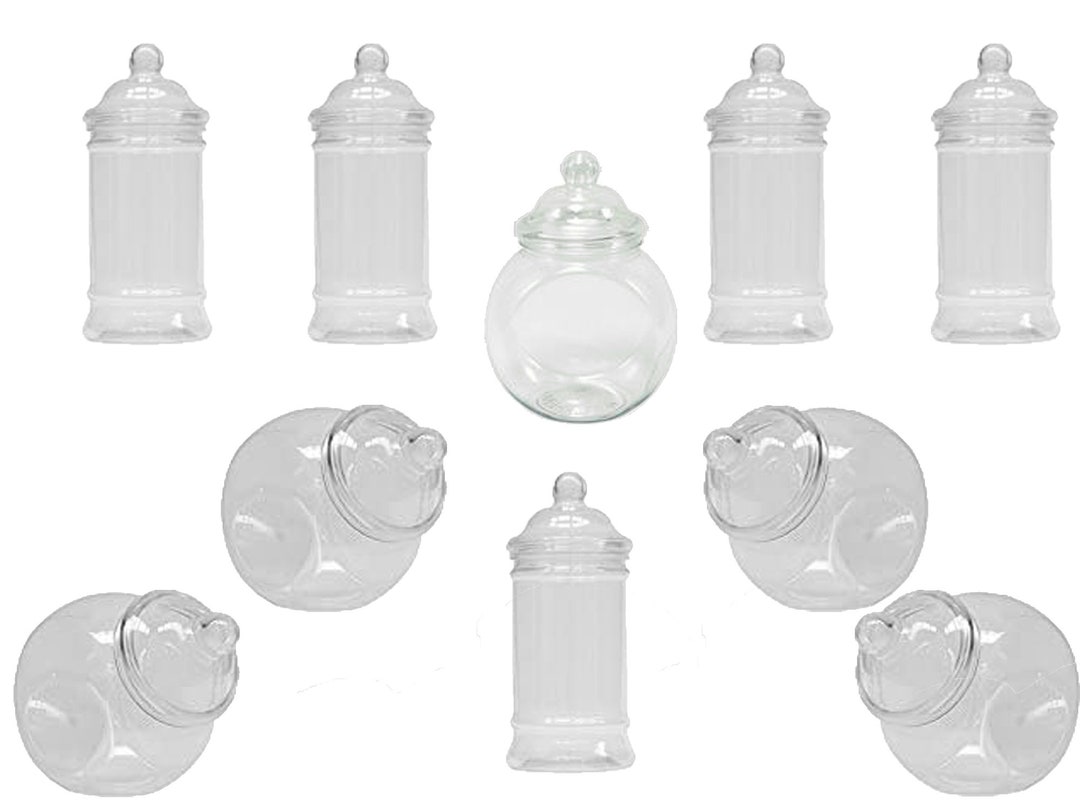 10 Cute Retro Style Food Grade Plastic Candy Jars for Do-it-yourself ...