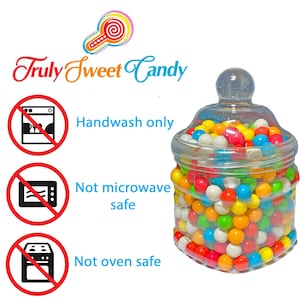 Plastic Sweet Jars With Victorian Style Screw Top Lids 750ml Storage ...