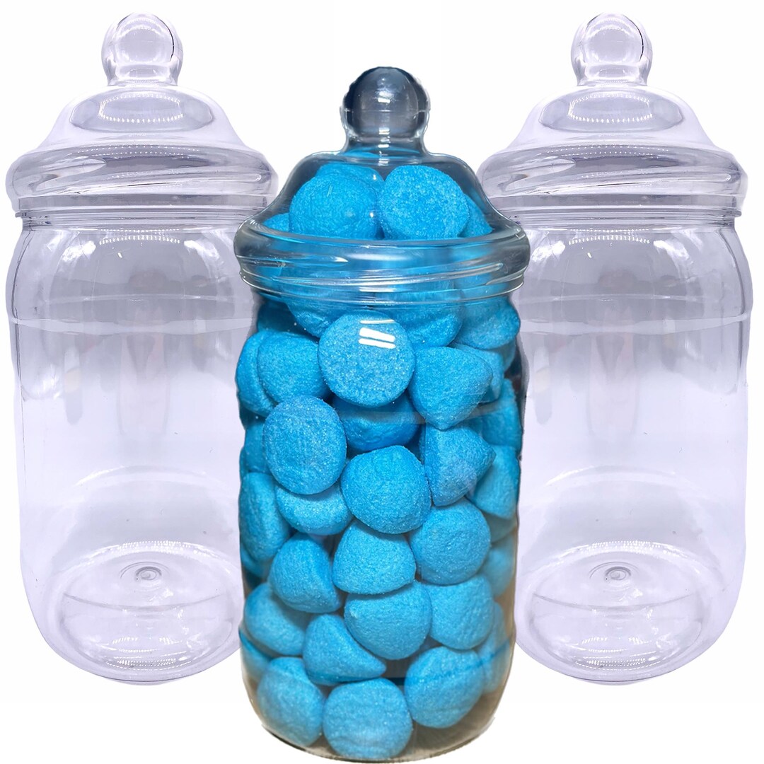 2117ml Large Round Retro Plastic Storage Jars - You Chose Quantity ...