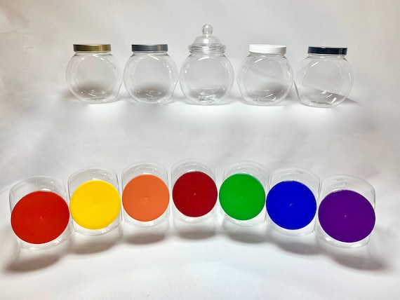 650ml Cute Spherical Plastic Storage Jars with a choice of lid | Etsy