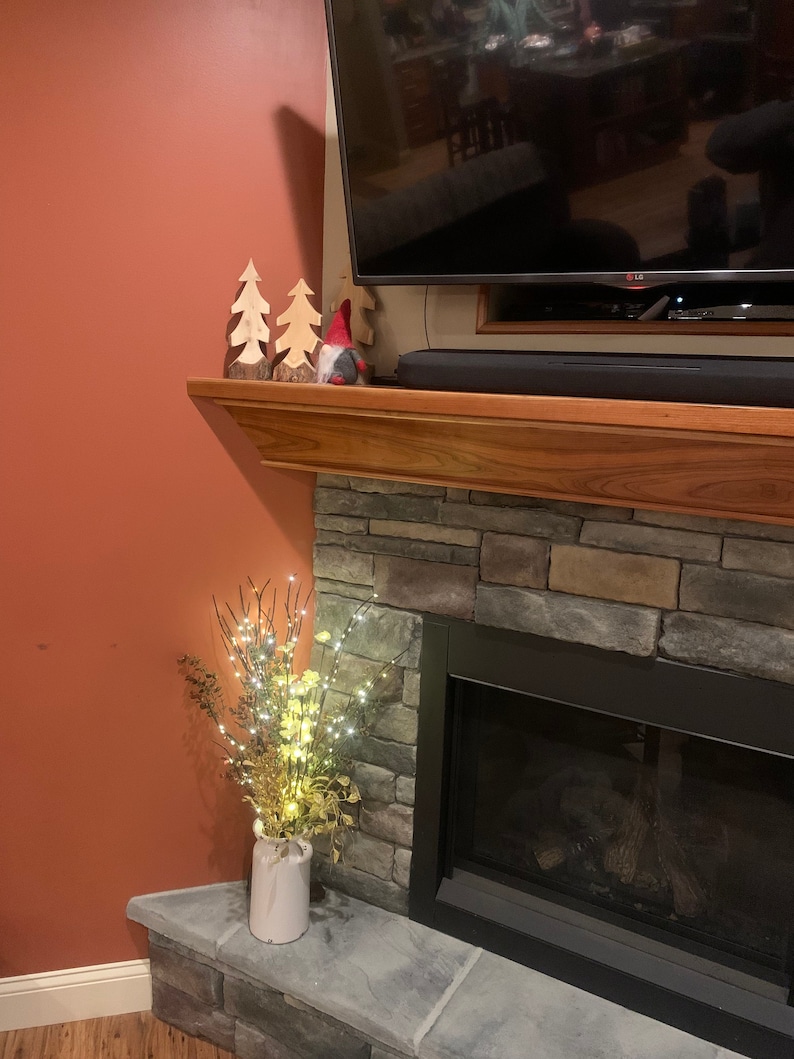 Aromatic Red Cedar Wood Carved Evergreen Trees, Rustic Christmas Décor ...