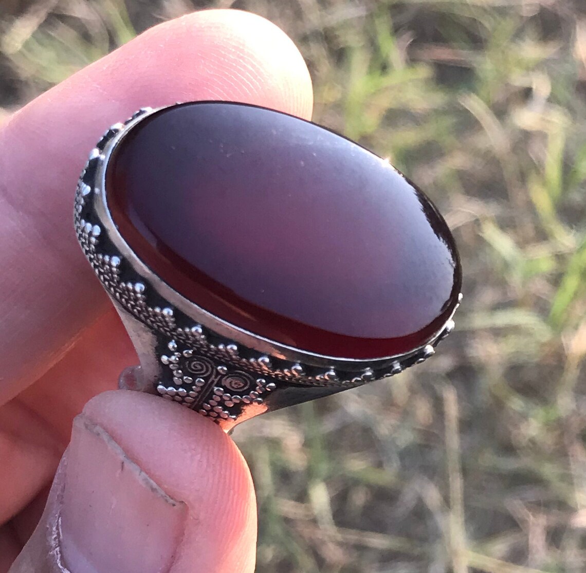 Handmade BLACK Yemeni Aqeeq Shefat Al Abed شفة العبد عقيق | Etsy