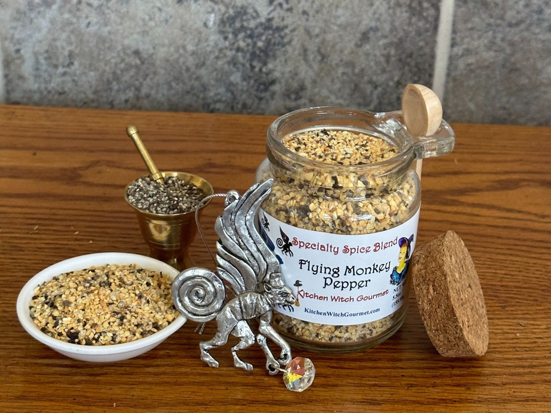 Flying Monkey Pepper Seasoning | Kitchen Witch Gourmet | Roasted Garlic ...