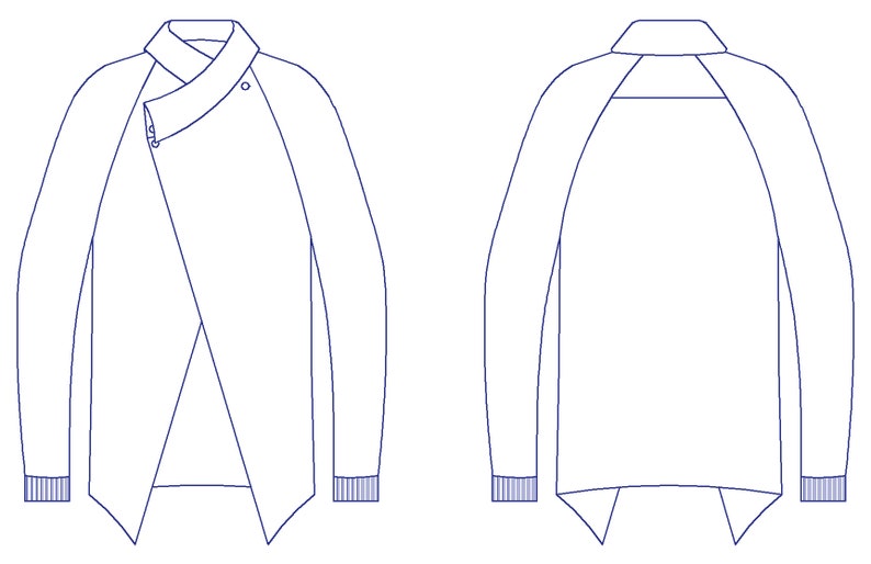 Cardigan PDF Pattern Size S-XXL A0 A4 Man Cardigan Pattern | Etsy