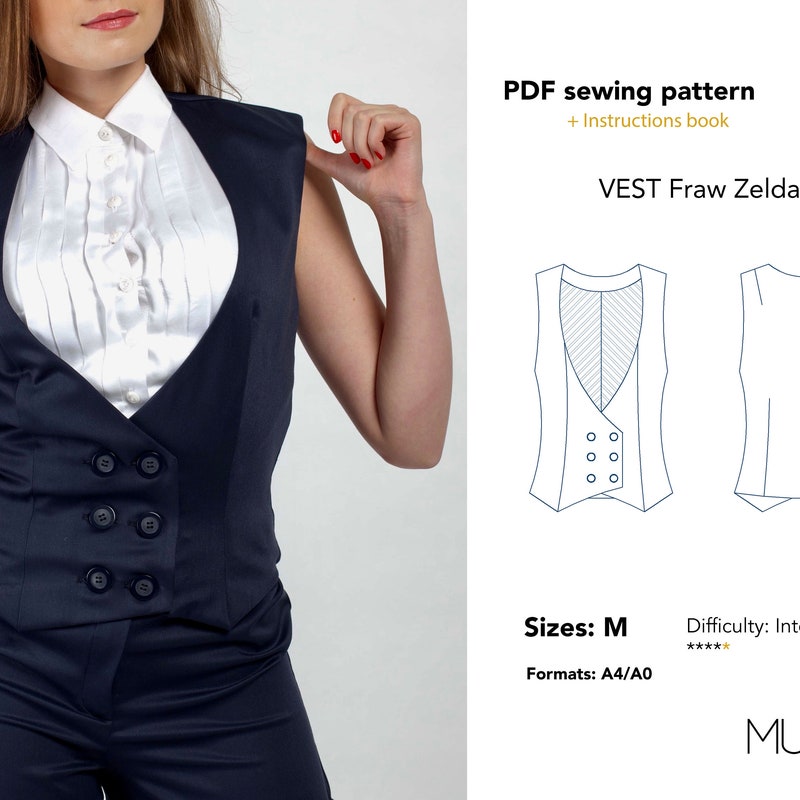 Womens Vest Pattern - Etsy