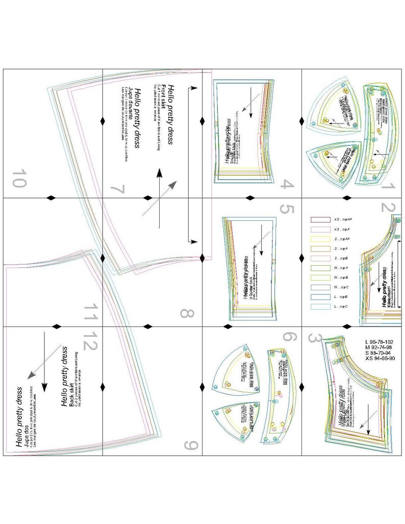 Bustier Dress PDF Sewing Pattern Sizes XS-L Formats A4-A0 - Etsy