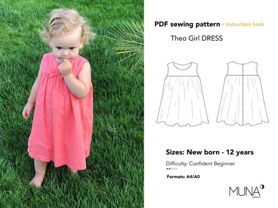Girl Dress Pattern Child Dress Pattern Dress Pattern Girl - Etsy