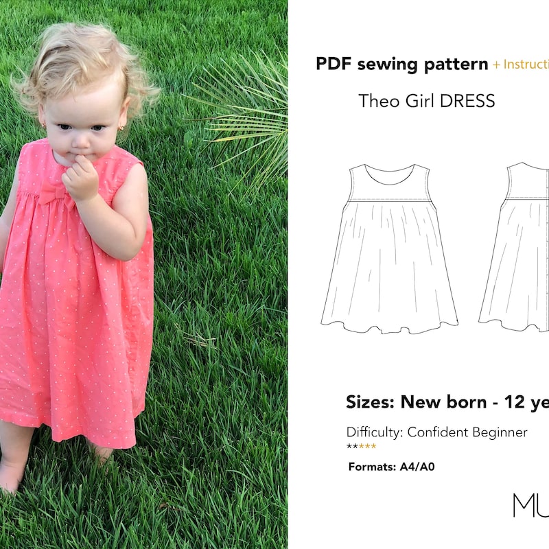 Childrens Dress Pattern - Etsy