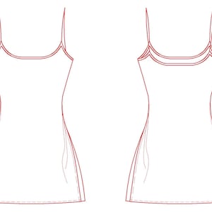 Negligee Pattern, Sewing Pattern PDF, Size XS - L, A4/A0/US Letter ...