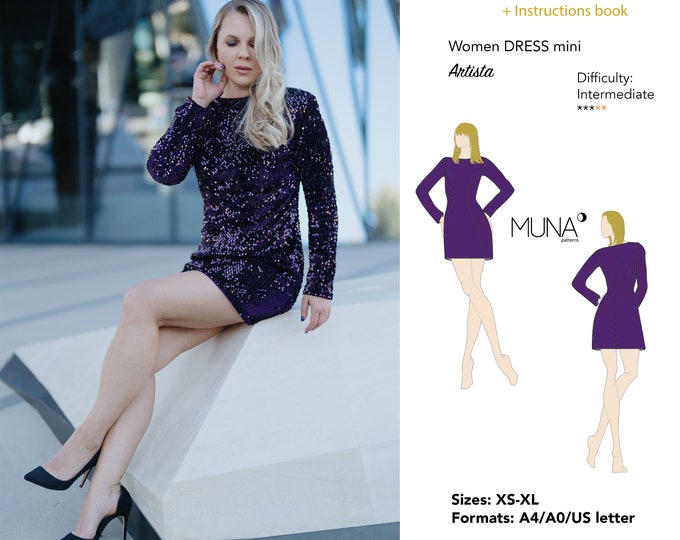 Holiday Velvet Dress Sewing Pattern PDF XS-L - Etsy Australia