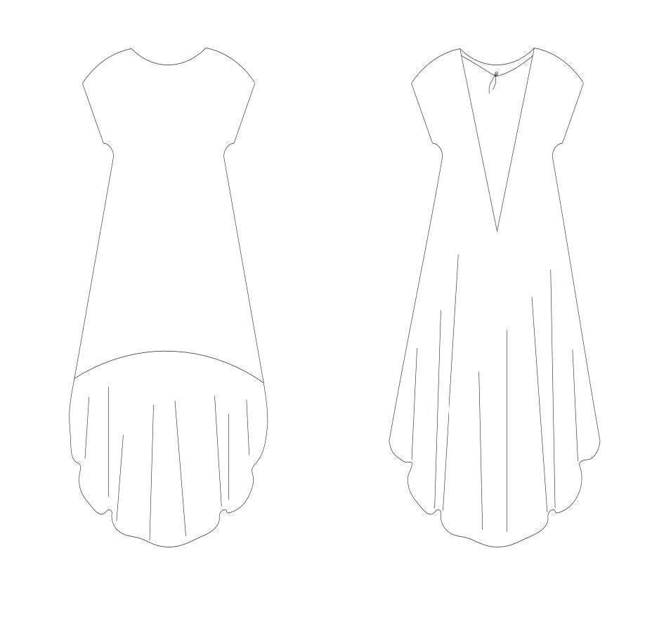 Party Dress Pattern Size XS XL A4 A0 US Letter Dress - Etsy