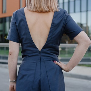 Jumpsuit PDF Sewing Pattern, Size S, A0 A4, Sewing Pattern PDF, Midriff ...