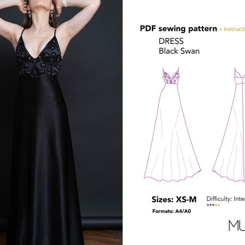 Negligee Pattern Sewing Pattern PDF Size XS L A4/A0/US - Etsy