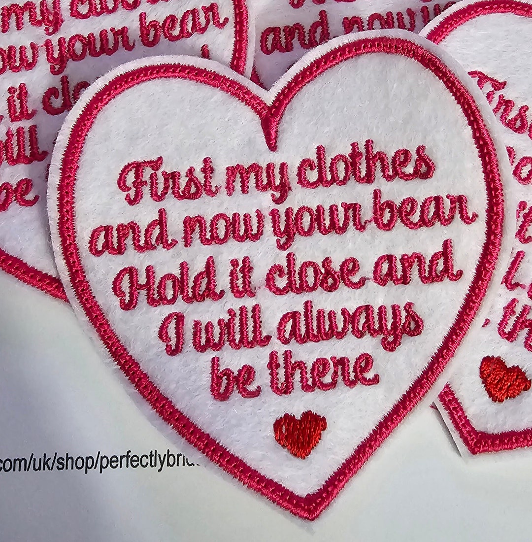 Memory Patch 3" Heart for a Bear Keepsake Patch Memory Cushion Label - Etsy
