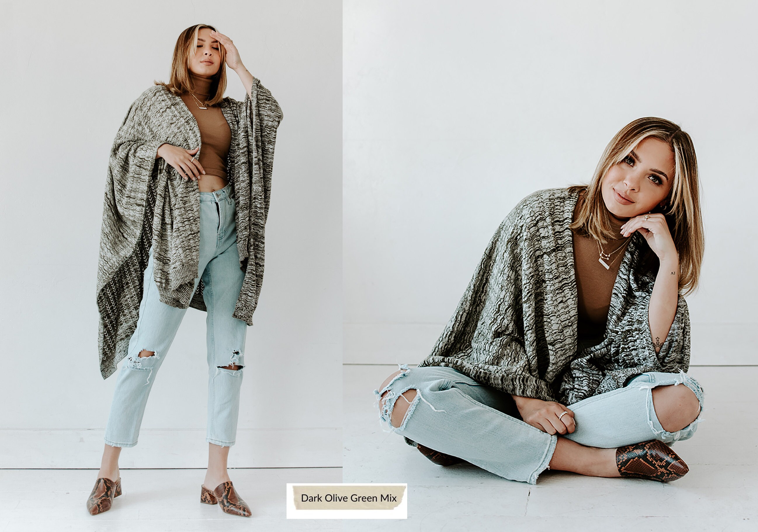Eco-chic Pointelle TRAVEL WRAP Shawl Sweater Cardigan Topper Kimono ...