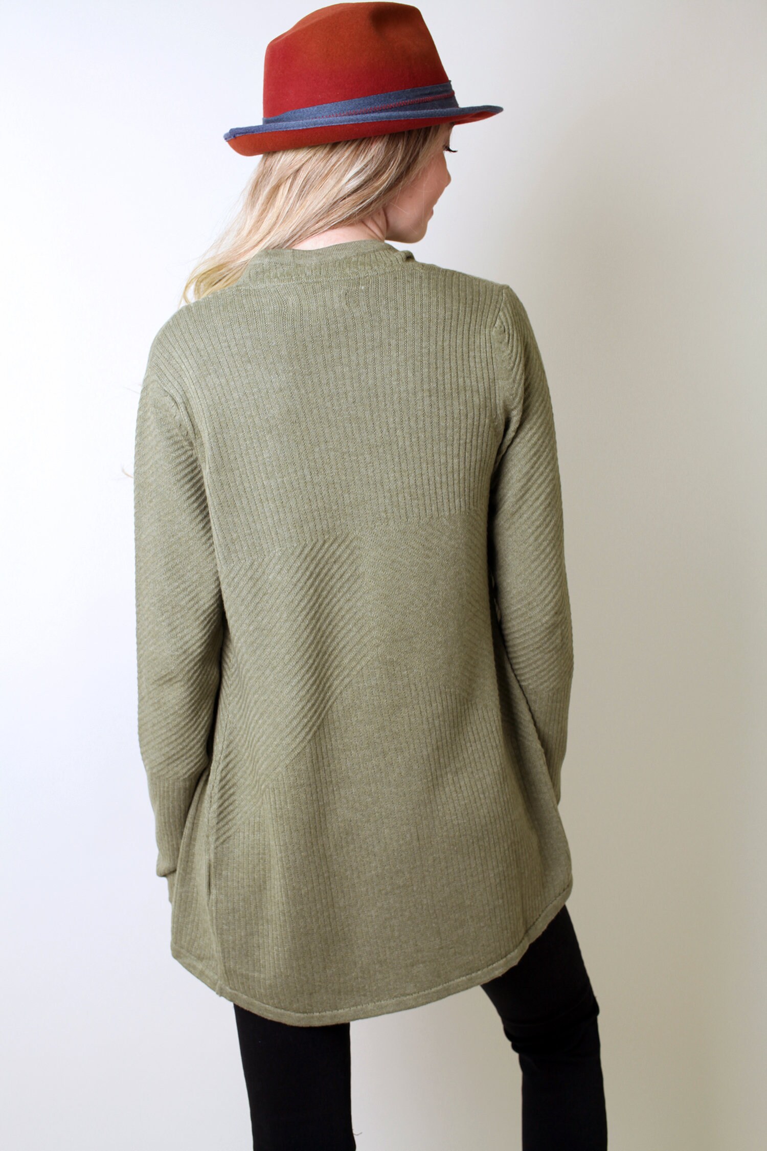 Eco-chic Knitted Waterfall Sweater Cardigan Wrap Organic | Etsy