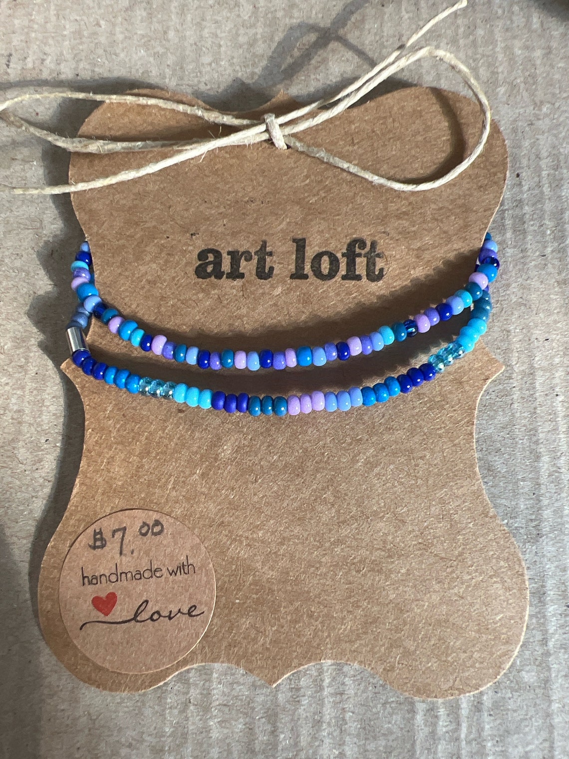 Colorful Glass Seed Bead Bracelets in Blue and Purple. Set Includes 2 ...