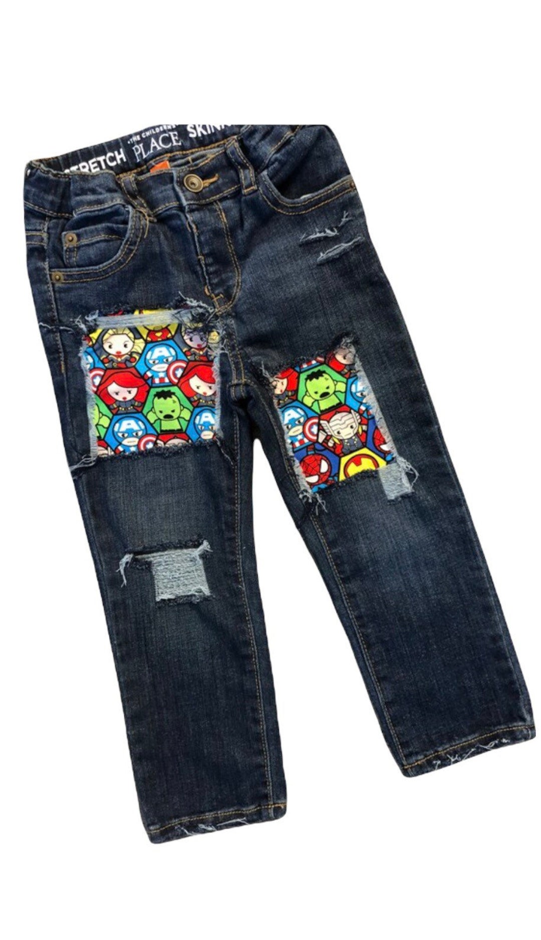 Marvel Avengers Superhero Birthday Skinny Stretch Jeans Hulk Ironman ...