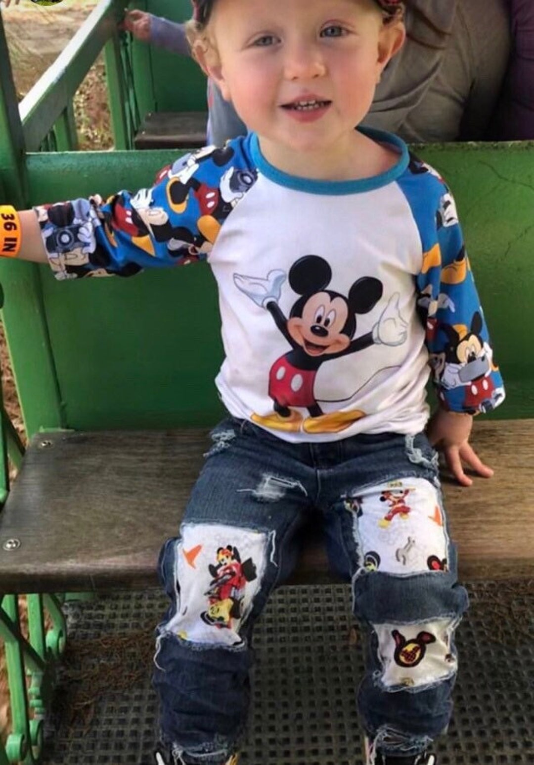 Mickey Mouse Roadster Jeans Birthday Ripped Distressed Toddler - Etsy