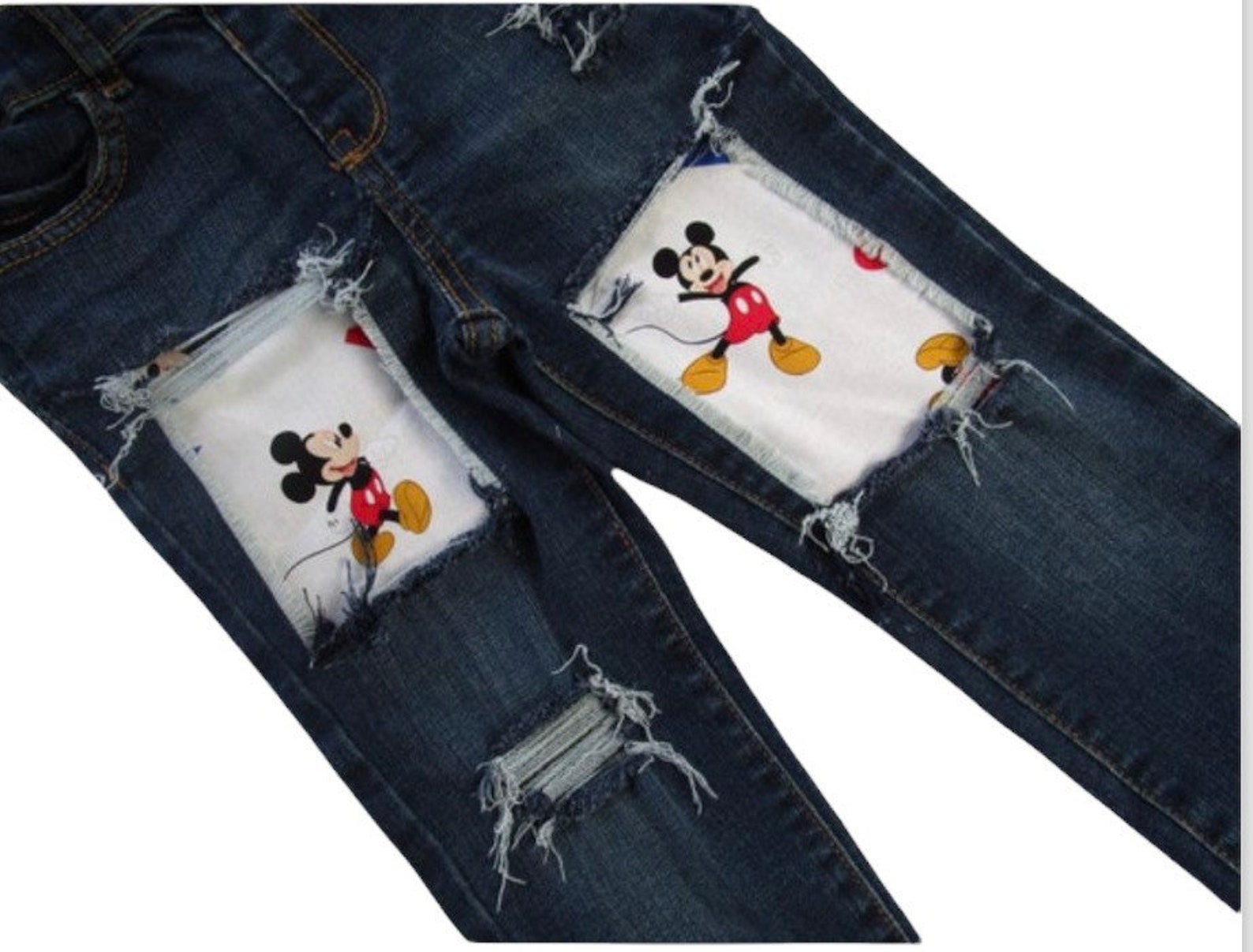 Mickey Mouse Skinny Jeans Boys Made With Mickey Mouse Fabric | Etsy