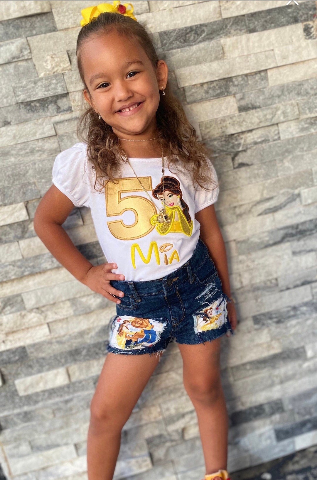 Beauty and the Beast Birthday Shorts Belle Birthday Cut Offs Jeans ...