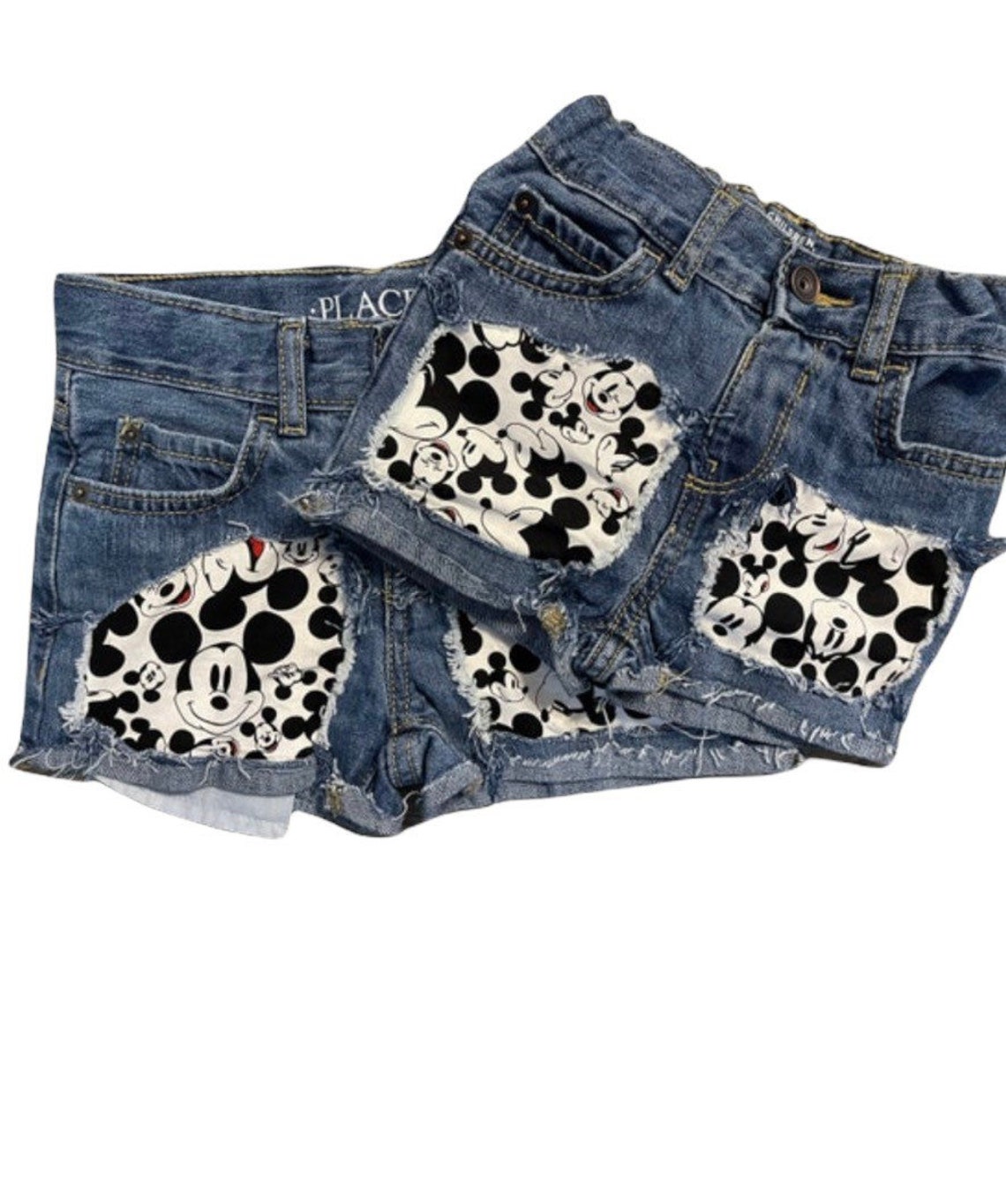 Mickey Mouse Birthday Shorts Ripped Distressed Made From - Etsy