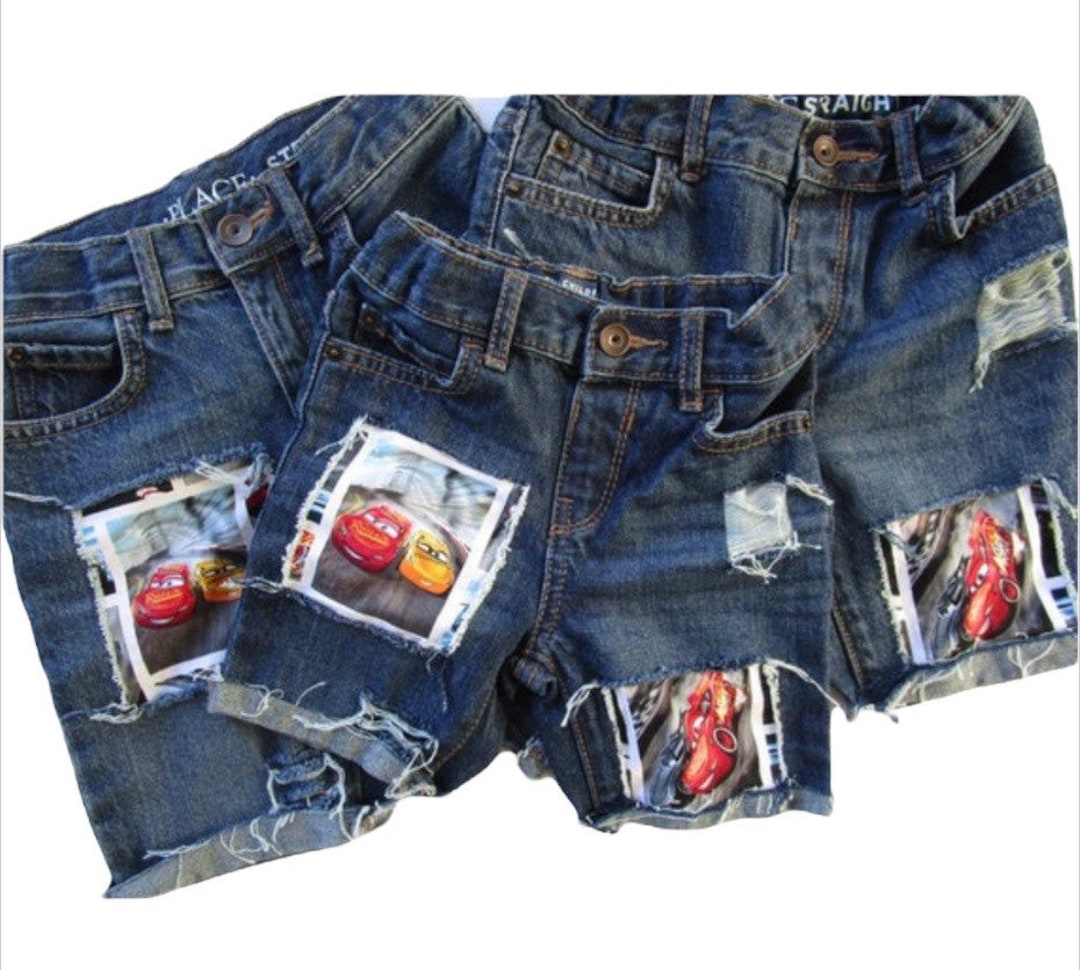 Cars Birthday Shorts Birthday Lightning Mcqueen Jeans Made From Cars ...